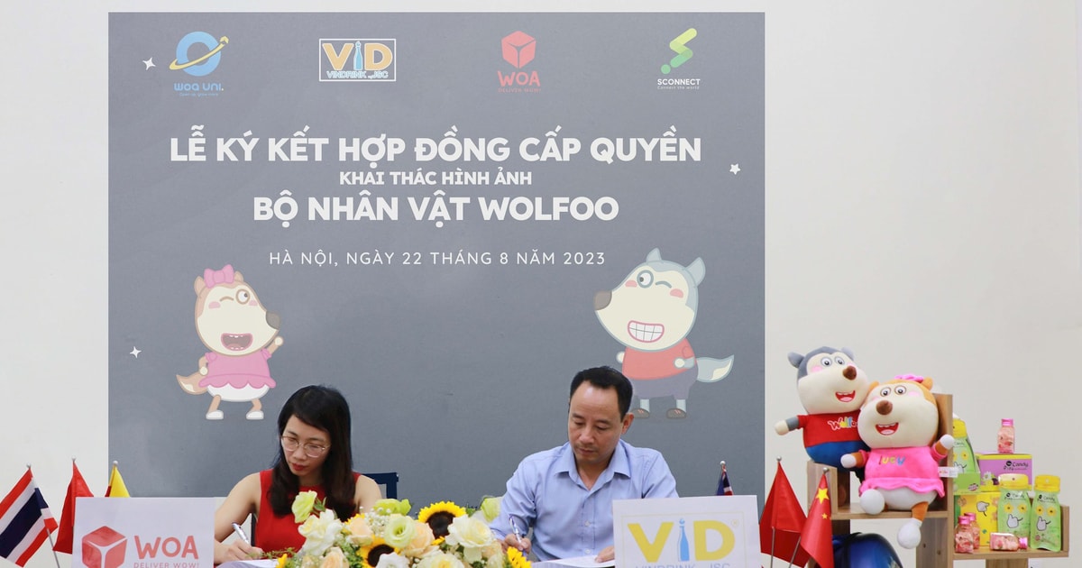 WOA Universal hợp tác cùng Vindrink ra mắt sản phẩm kẹo Wolfoo