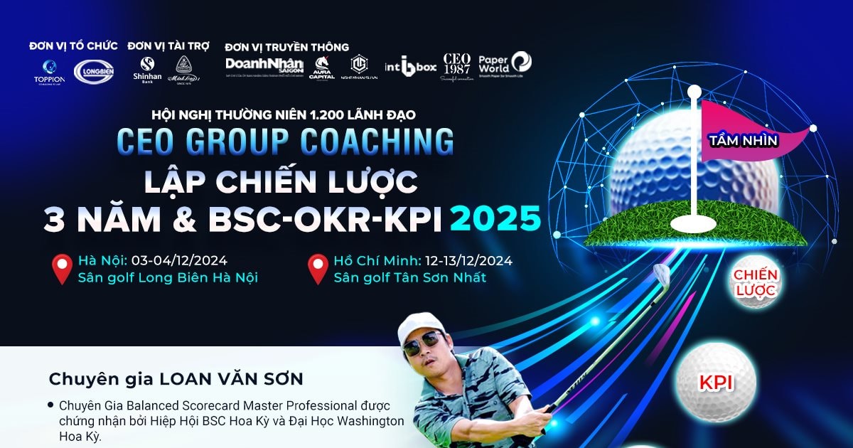Hội nghị thường niên: CEO Group coaching lập chiến lược 3 năm và BSC-OKR-KPI 2025